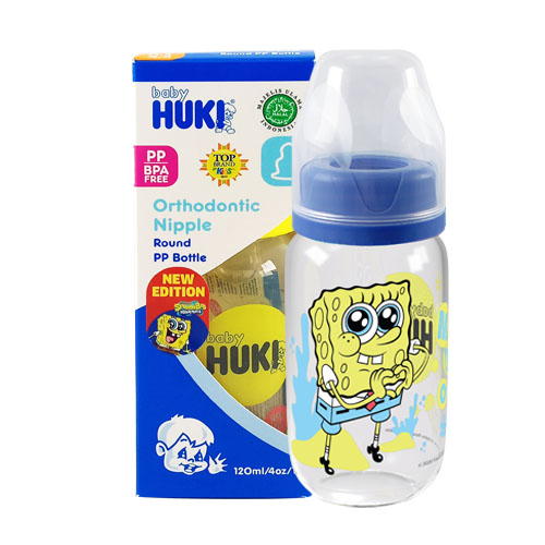 Huki Btl PP BP Caracter A 120 ml - Edisi Sponge Bob | Botol Bayi | PT ...